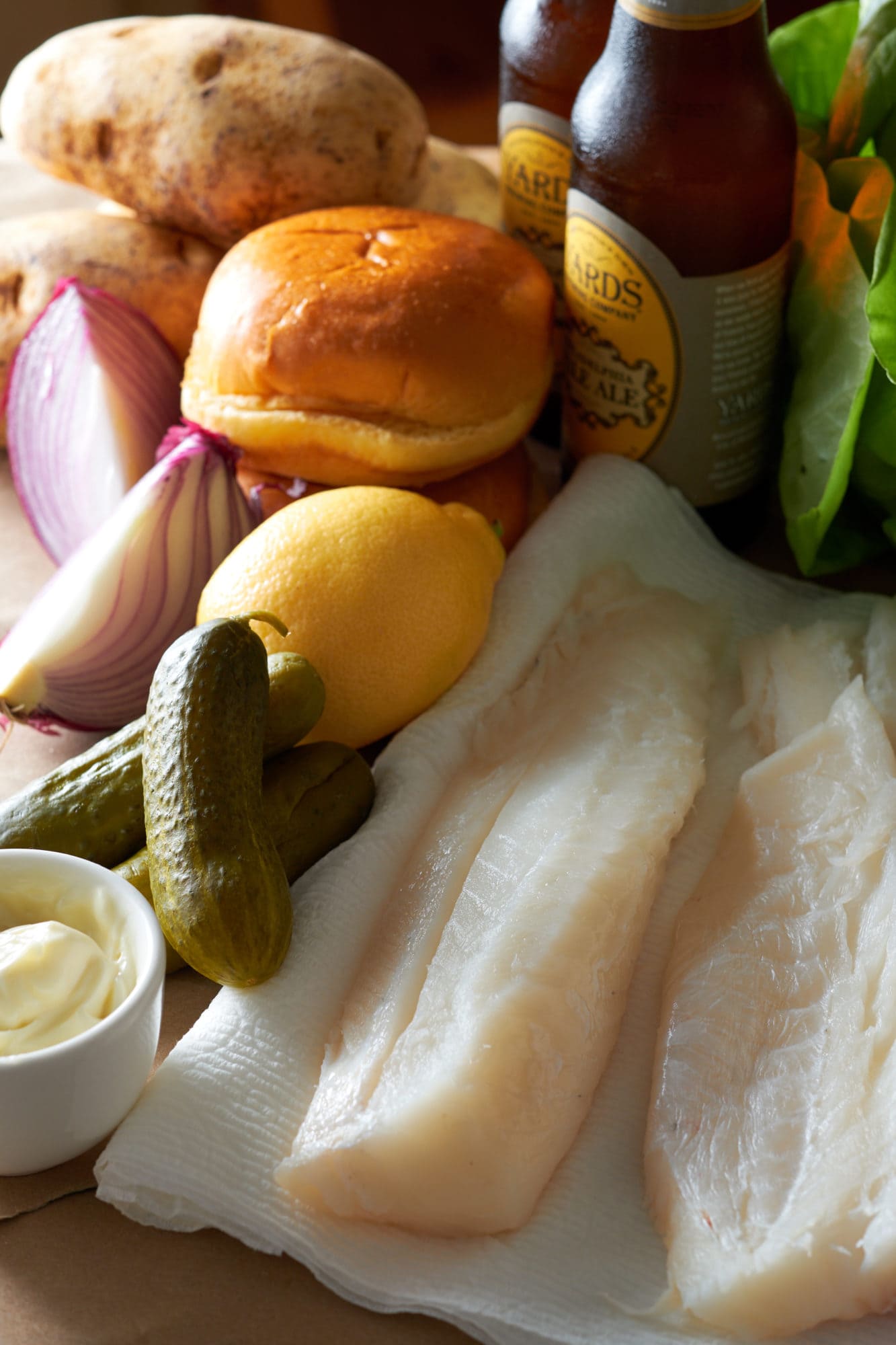 Beer Battered Fish and Chips Sandwich – Eat Up! Kitchen