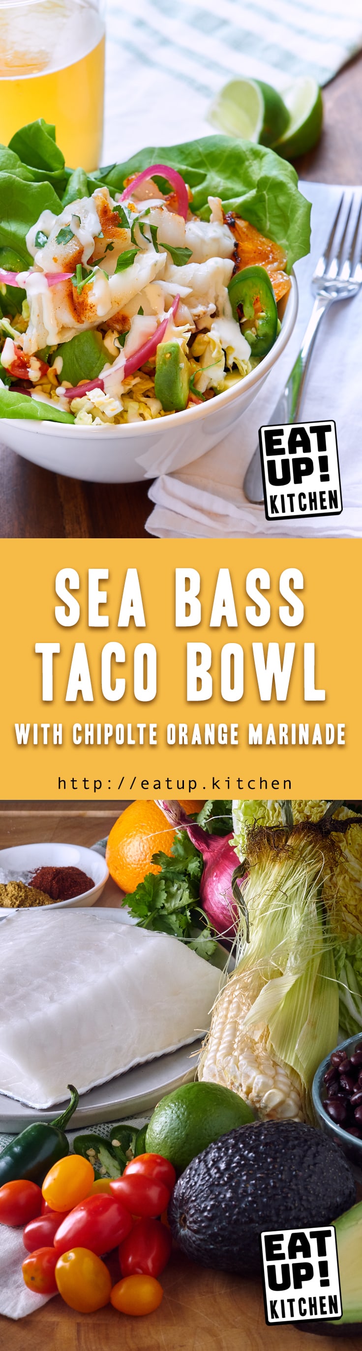 Sea Bass Taco Bowl – Eat Up! Kitchen